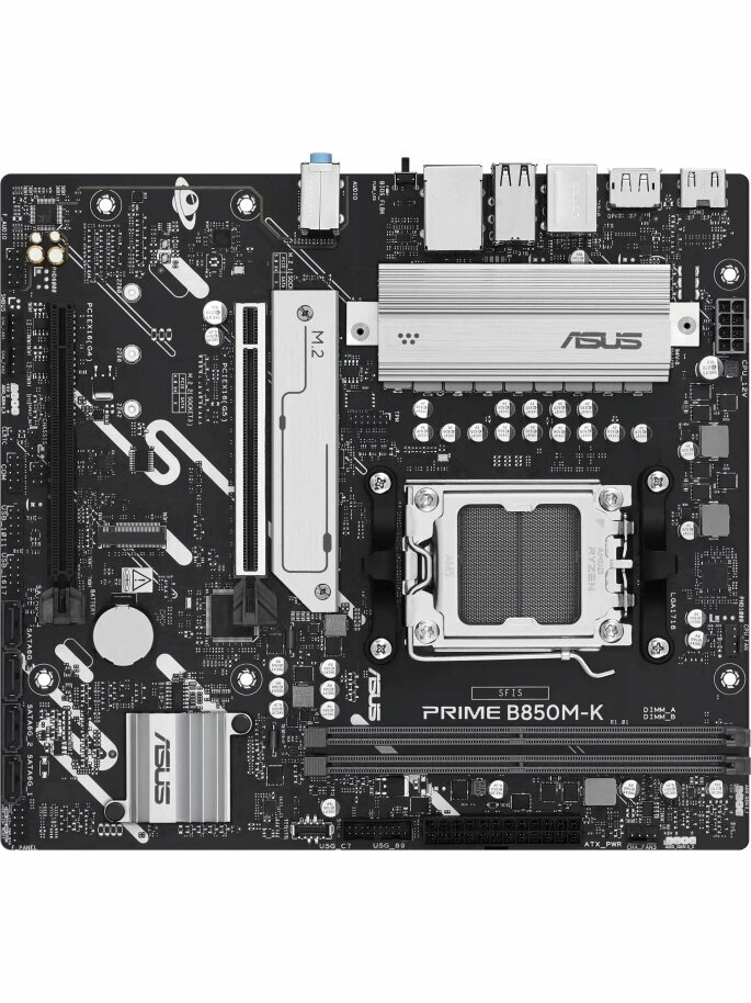 Материнская плата Asus PRIME B850M-K, SocketAM5, AMD B850, mATX