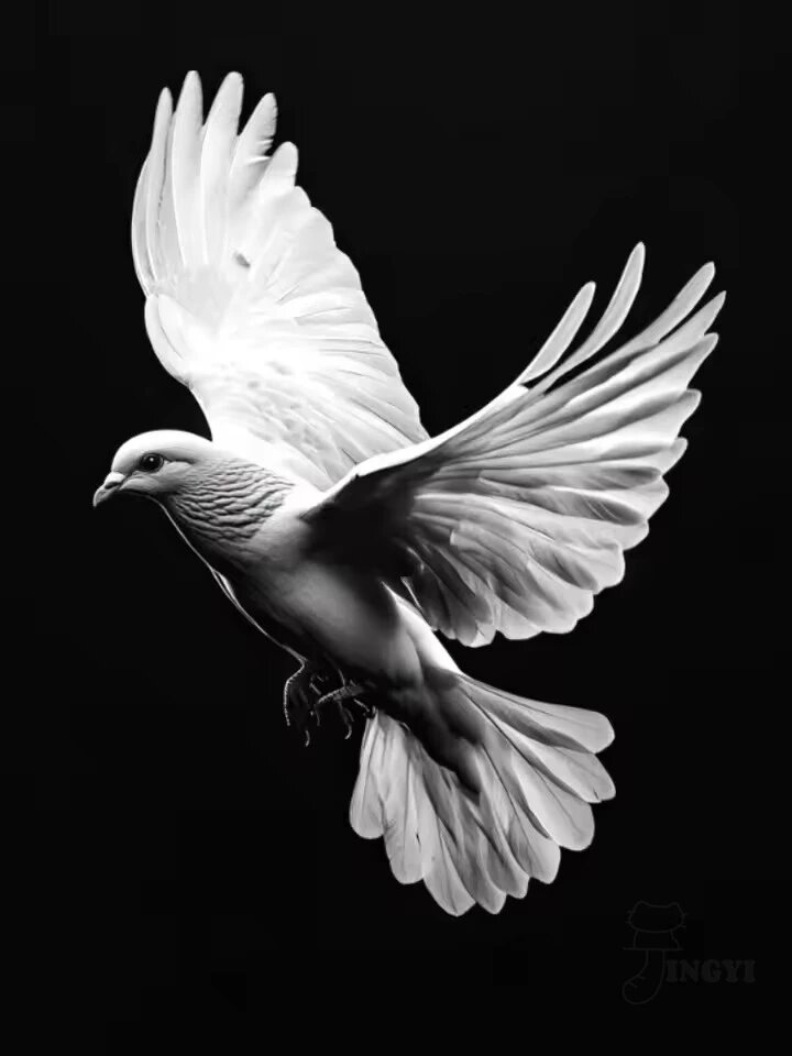 Алмазная мозаика на подрамнике "Голубь мира" круглые бриллианты 40х50см