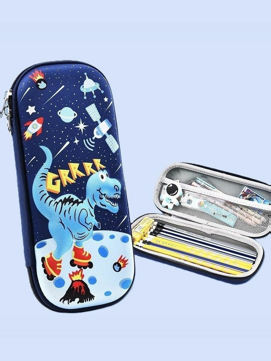 Мультяшный пенал школьный, 3D трехмерный пенал для канцелярии, водонепроницаемый