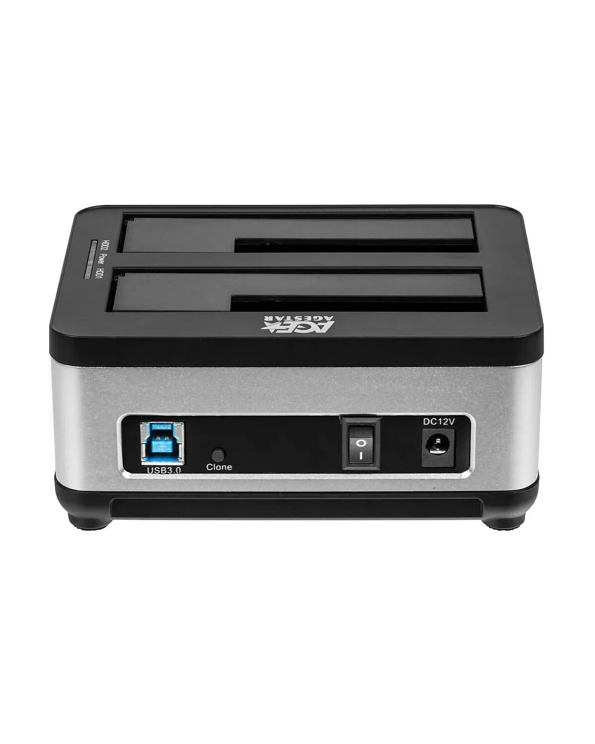 Док-станция AGESTAR 3UBT8 SILVER, для жестких дисков 2,5" и 3,5", USB 3.0, пассивное охлаждение
