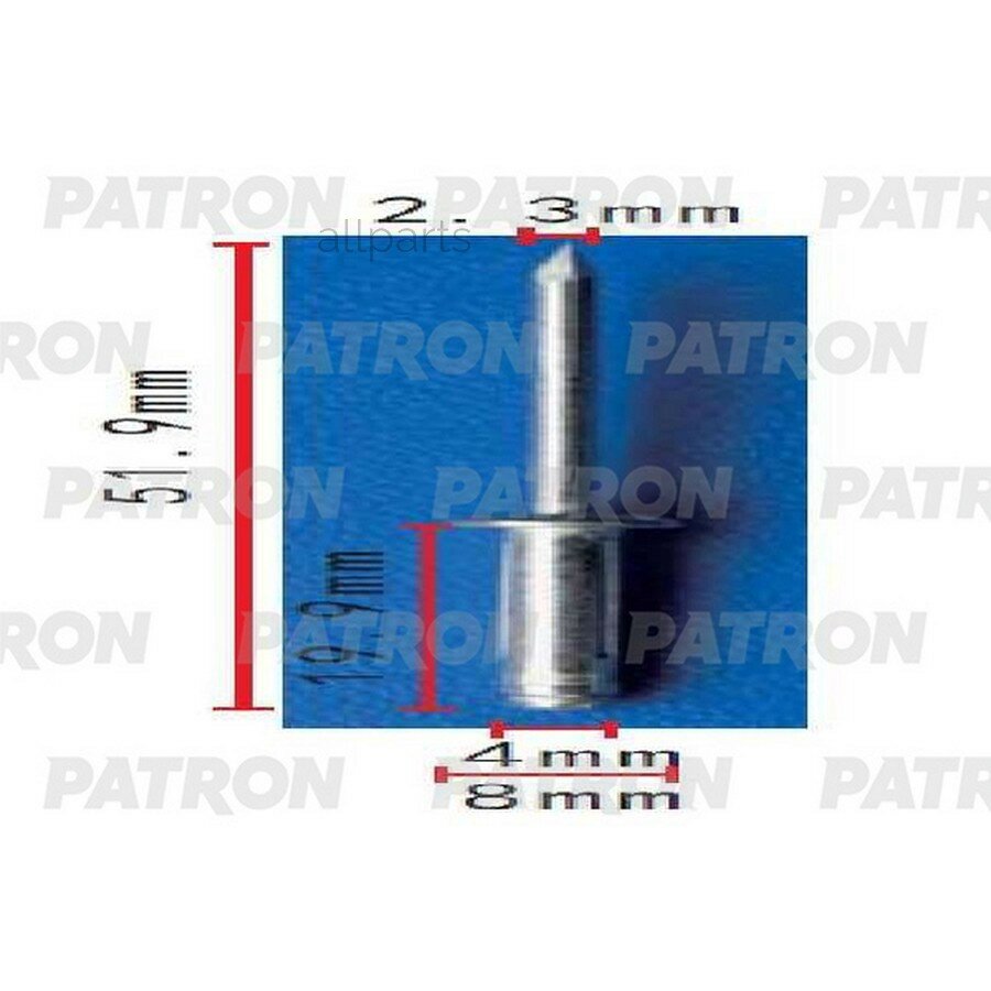 PATRON P371558 заклепка трубчатая металлическая
