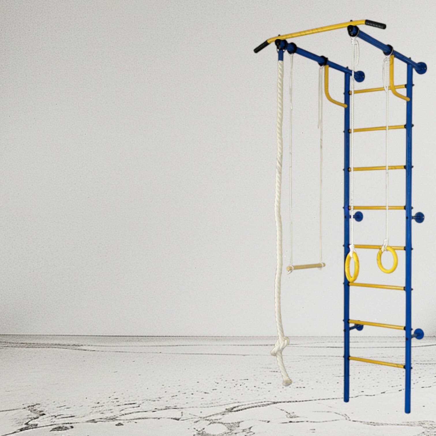 Шведская стенка Midzumi "Tikara", турник, канат, гимнастические кольца