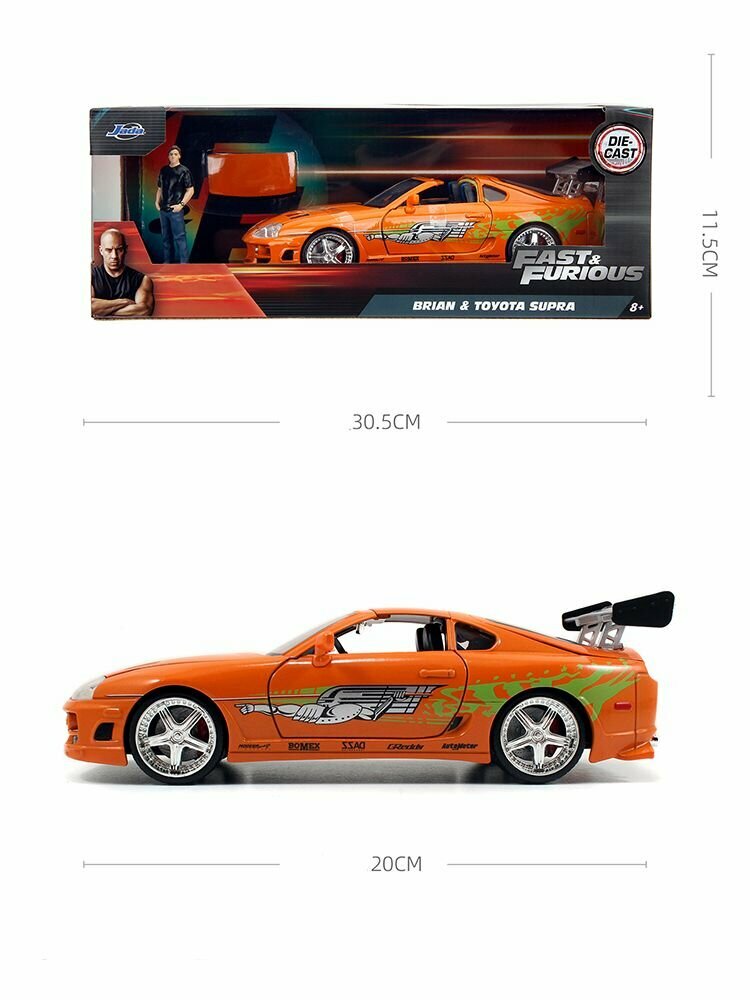 Машинка Jada Toys Fast and Furious 1:24 Scale Toyota Supra with Brian Figure