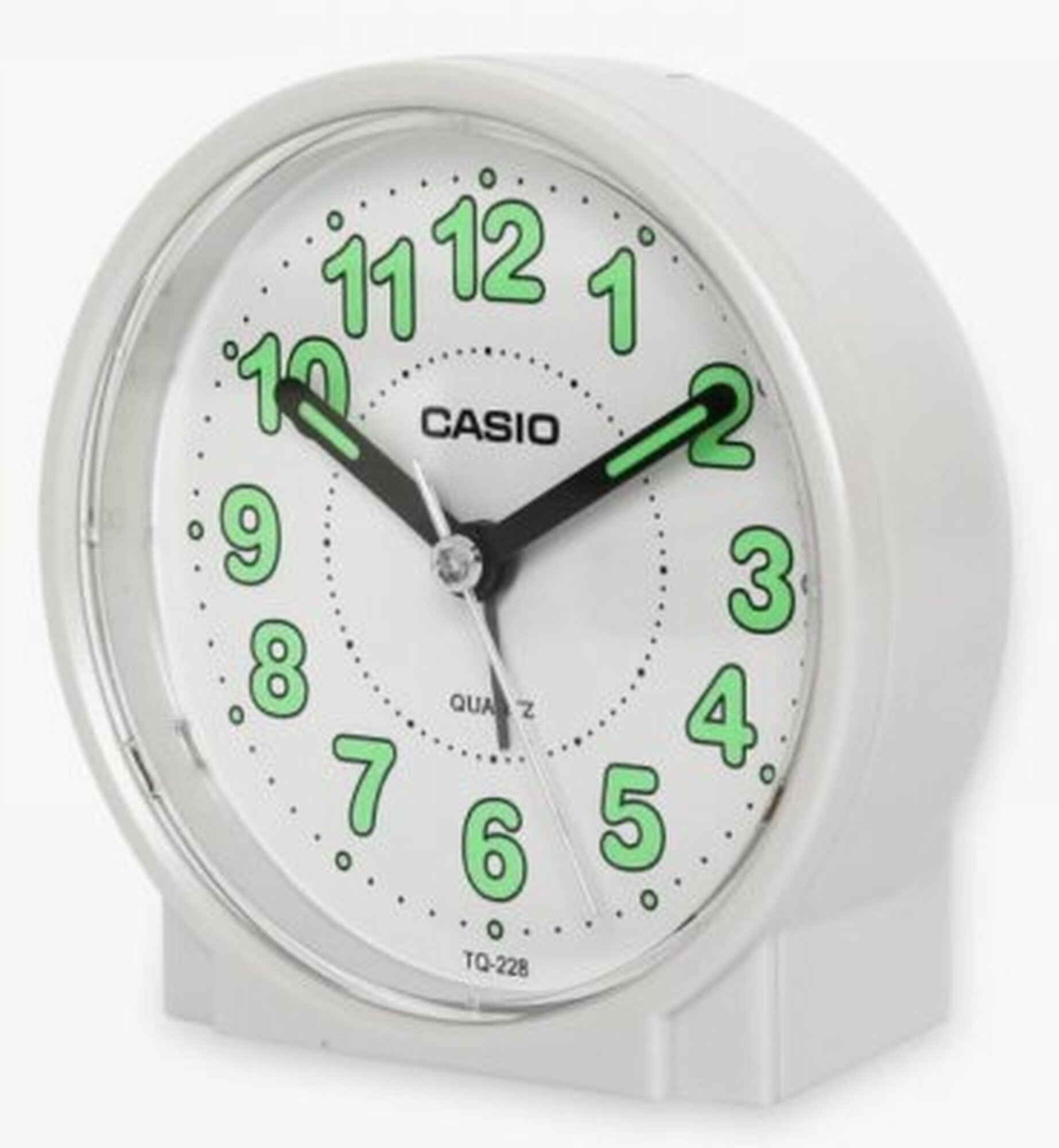 Часы настольные и каминные Casio TQ-228-7D, с будильником, белый