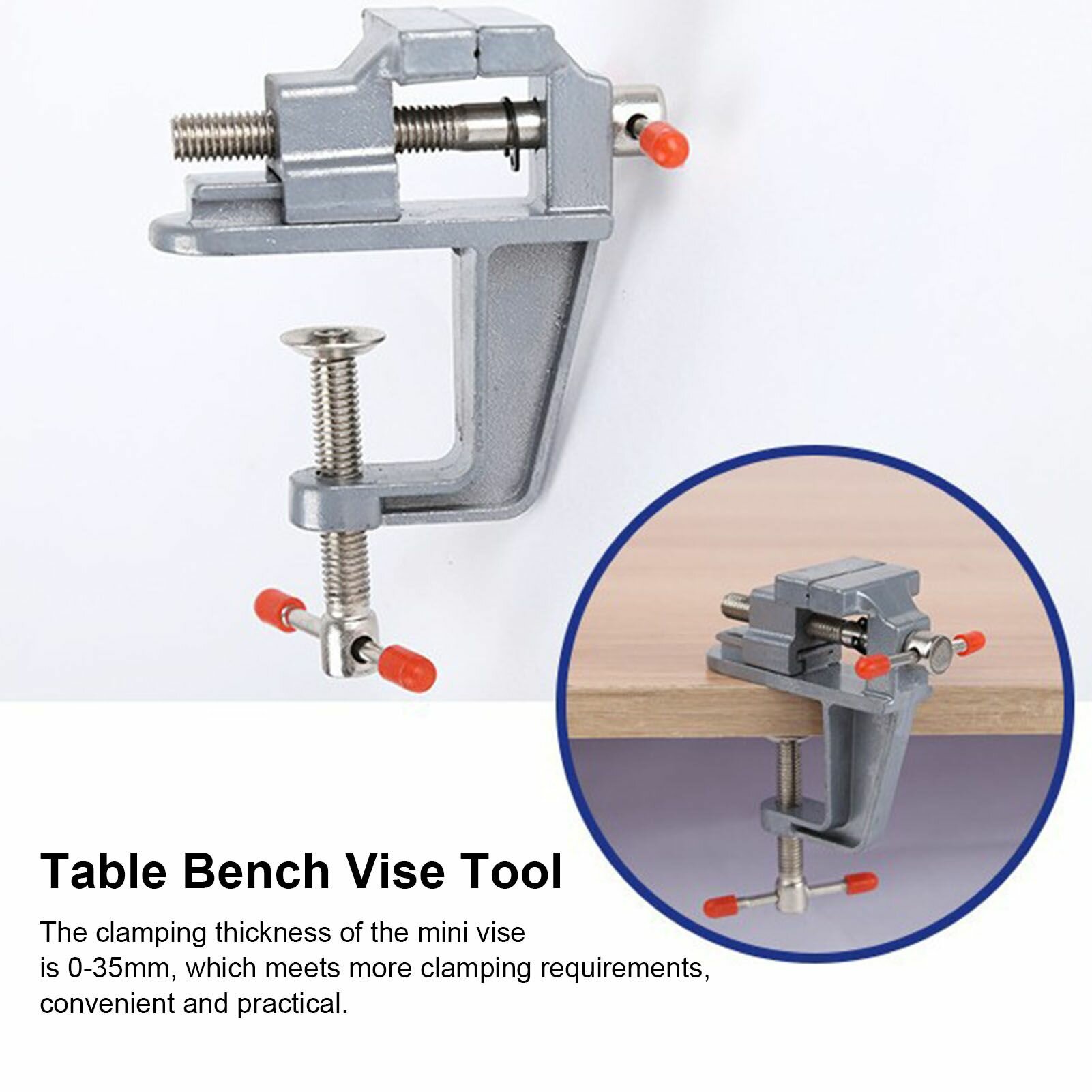Маленькие настольные тиски, зажим на металлические мини-настольные тиски, инструмент для деревообработки, толщина зажима 35 мм