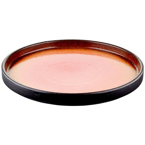 Тарелка «Агат», фарфор, 25 см, красный, черный (Kunstwerk, Китай)