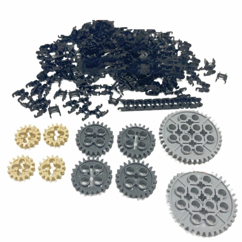 Строительные блоки зубчатых колес научно-технического оборудования - E цепной мешок + 2 зуба по 40.4 24 зуба.4 прямых колеса с 16 передачами