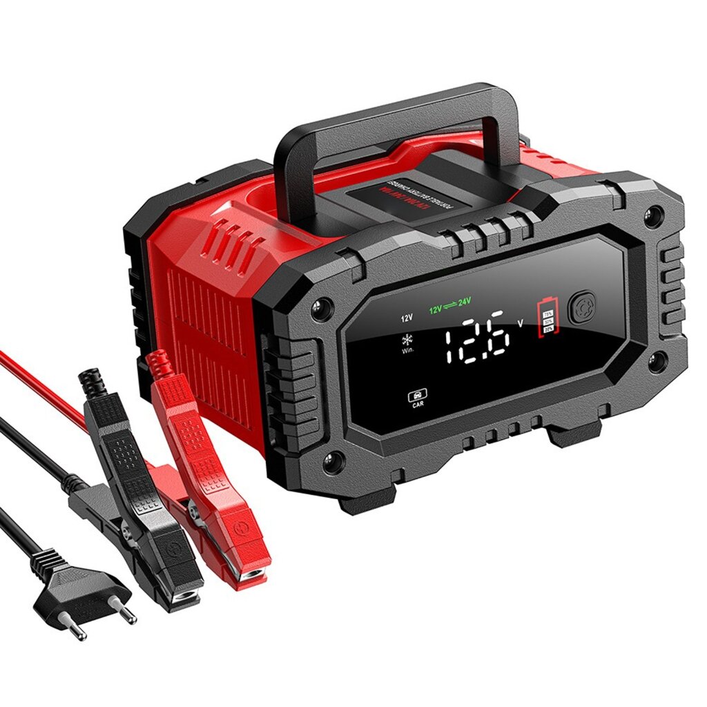 20A Полностью Автоматическая Зарядка Аккумулятора, 12 В и 24 В, Поддерживающая Струйная Зарядка для Автомобиля Грузовика Мотоцикла Свинцово-Кислотная