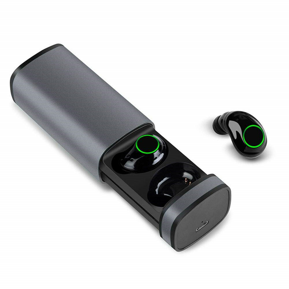 BT-наушники 5.0 с беспроводной передачей на 10 м, сенсорным управлением, зарядным боксом, IPX5 водонепроницаемостью, шумоподавлением, цвет: черный, серый, красный, батарея зарядного бокса 800 мАч, материал ABS