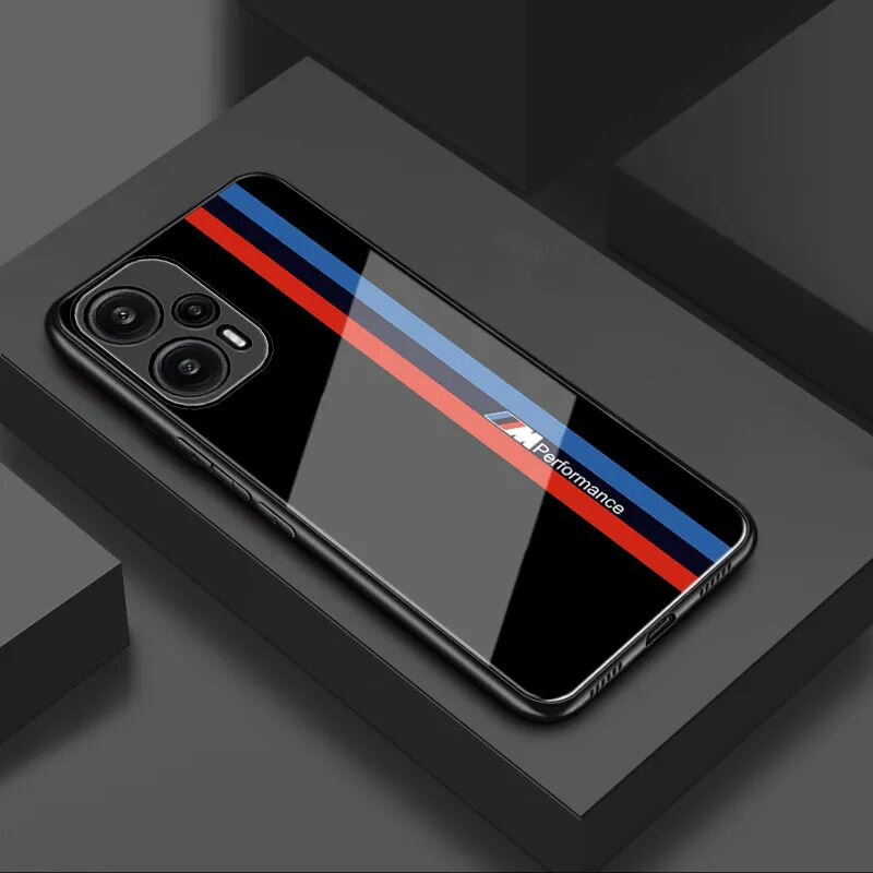Подходит для Xiaomi Redmi Note 12 Turbo/Poco F5, Сяоми Редми Ноут 12 Турбо/Поко Ф5, защитный чехол из материала track glass, защитная оболочка смартфона + подарочное защитное стекло
