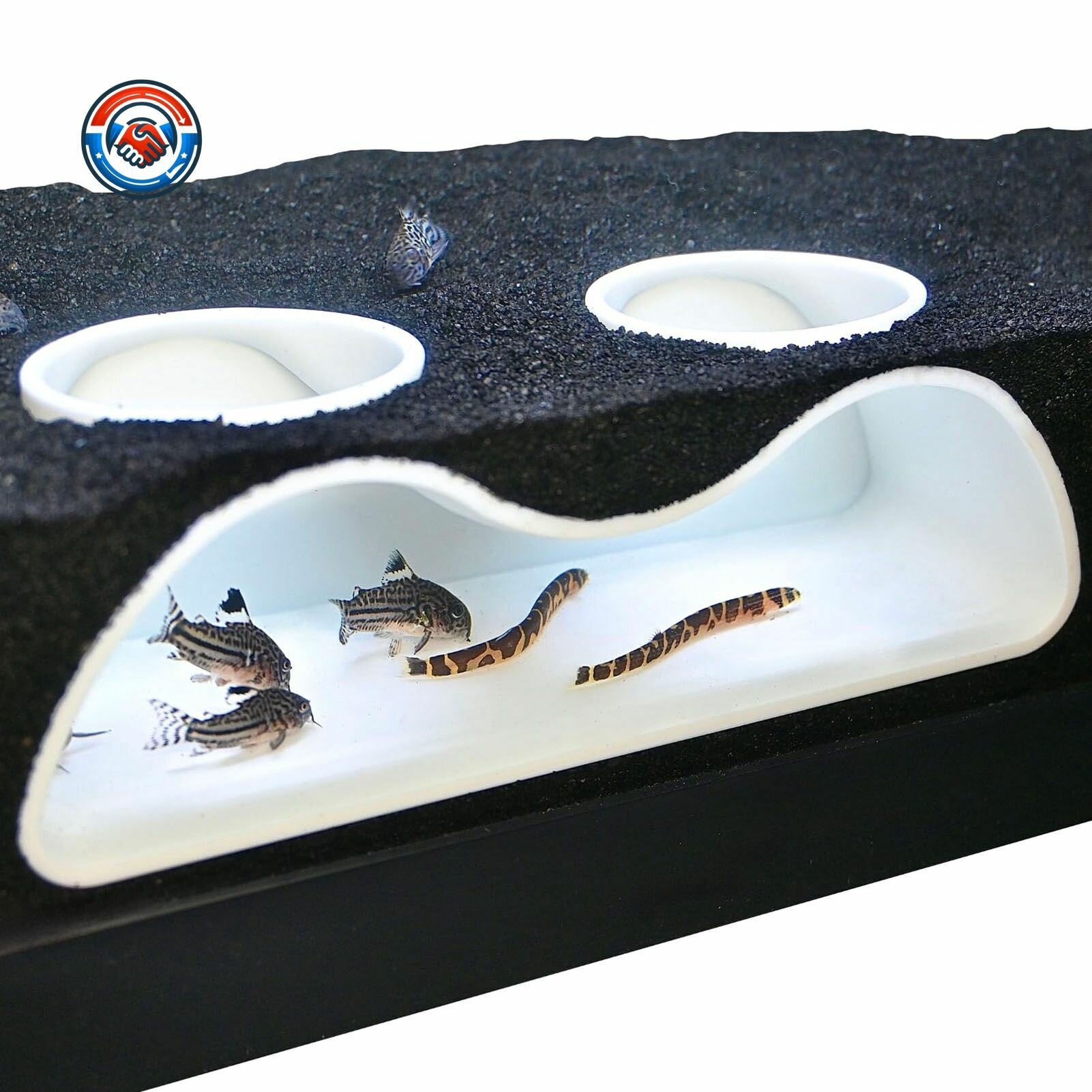 Подземный тоннель для аквариума и террариума, пещера-укрытие из аквариумного пластика, декорация для рыбок и креветок, легкая установка на грунт