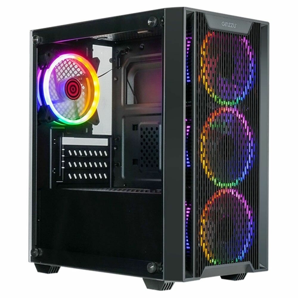 Ginzzu корпус CL650 mATX FAN 4 12FRGB передняя панель Решетка