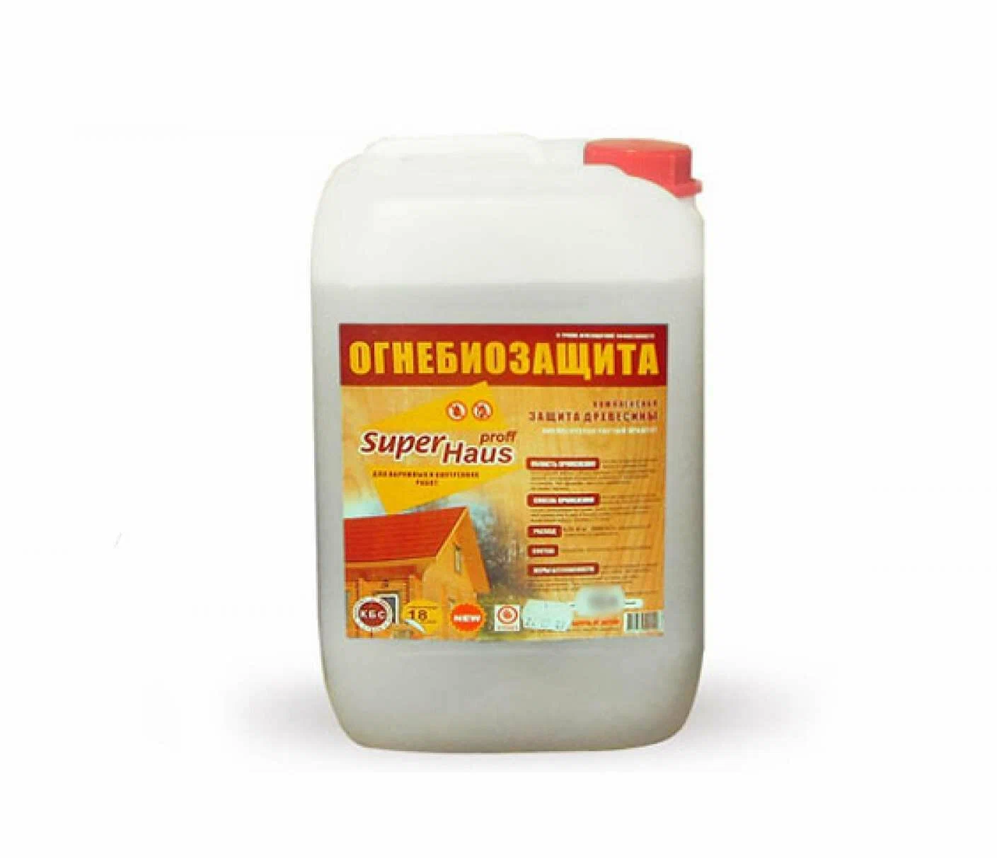 Огнебиозащита КБС БС-83 Super Hause 20л 2 Группа Защиты, Бесцветная / Супер Хаус.