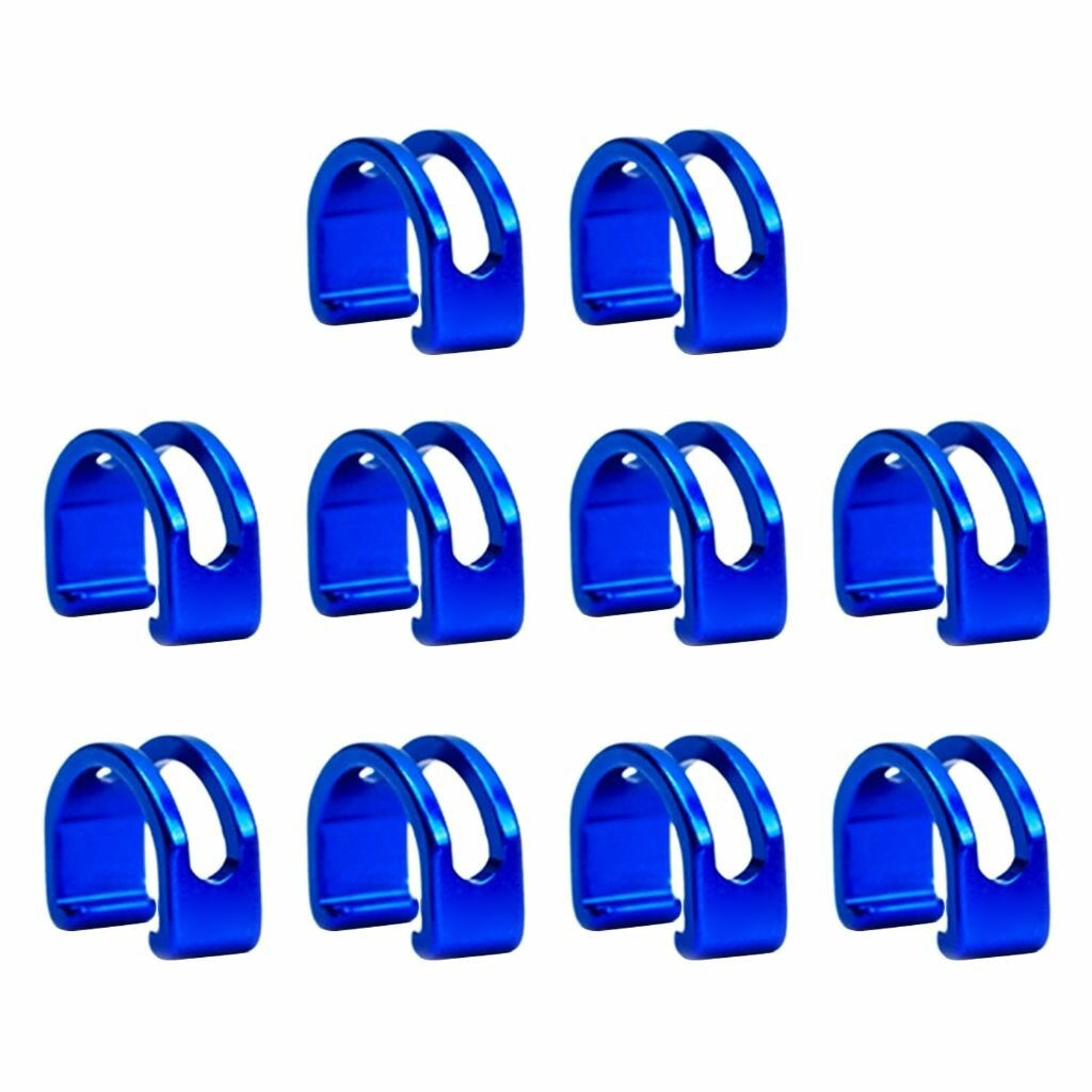 10 шт. Алюминиевые клипсы для тросиков велосипеда