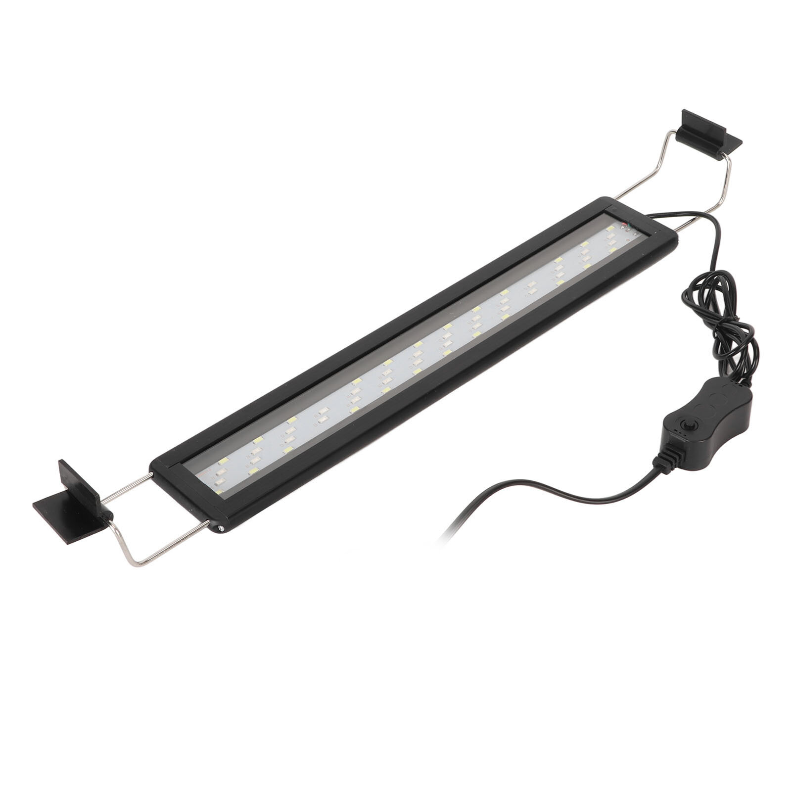 Ультратонкая LED-лампа для аквариума с регулируемыми кронштейнами, водонепроницаемая, меняющая цвета, черная, UK вилка 220V
