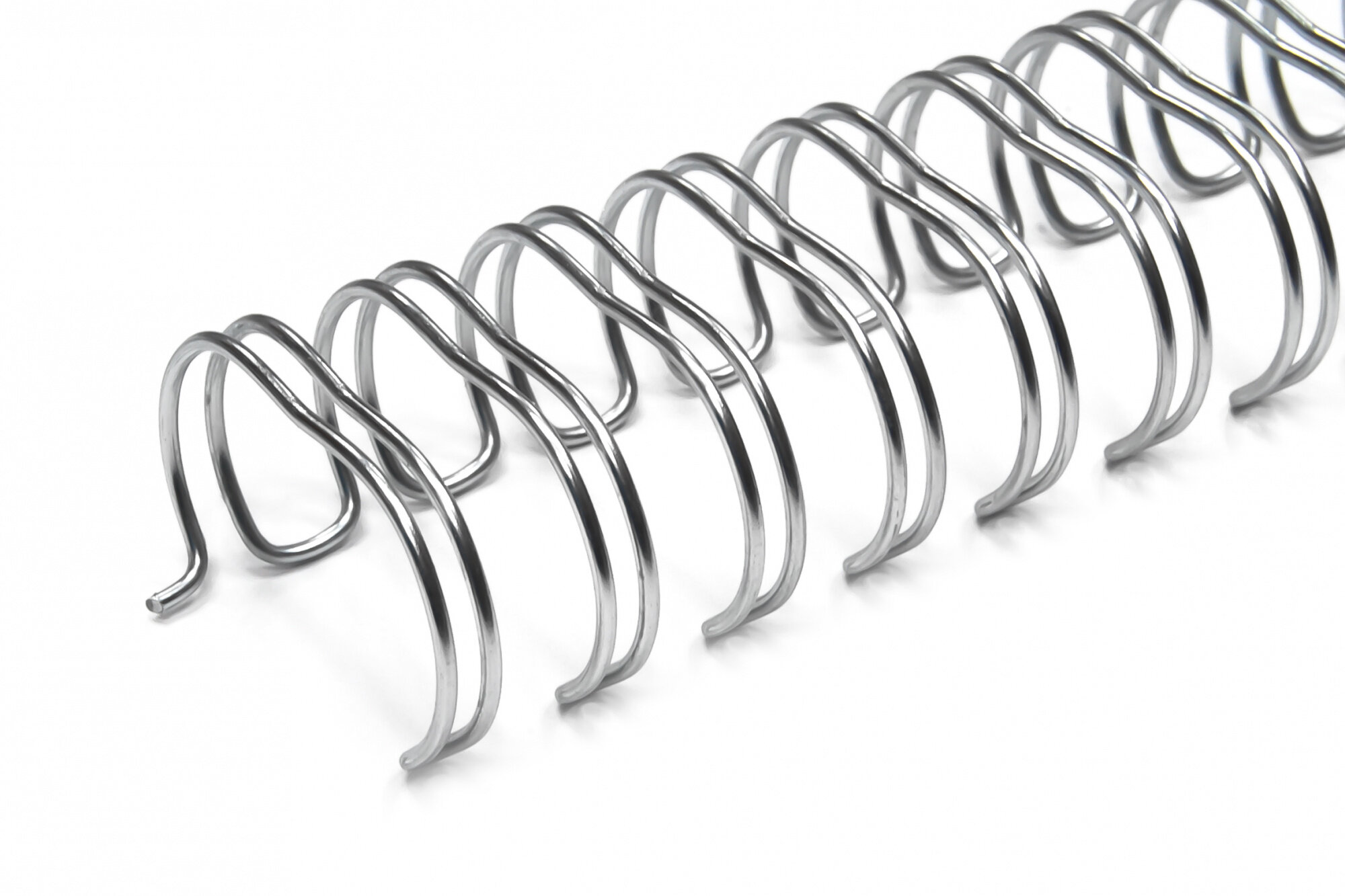 Пружины металлические для переплета 14,3 мм (9/16″), на 101-120 листов, шаг 3:1, 34 крючка, серебряные, 100 шт, РеалИСТ