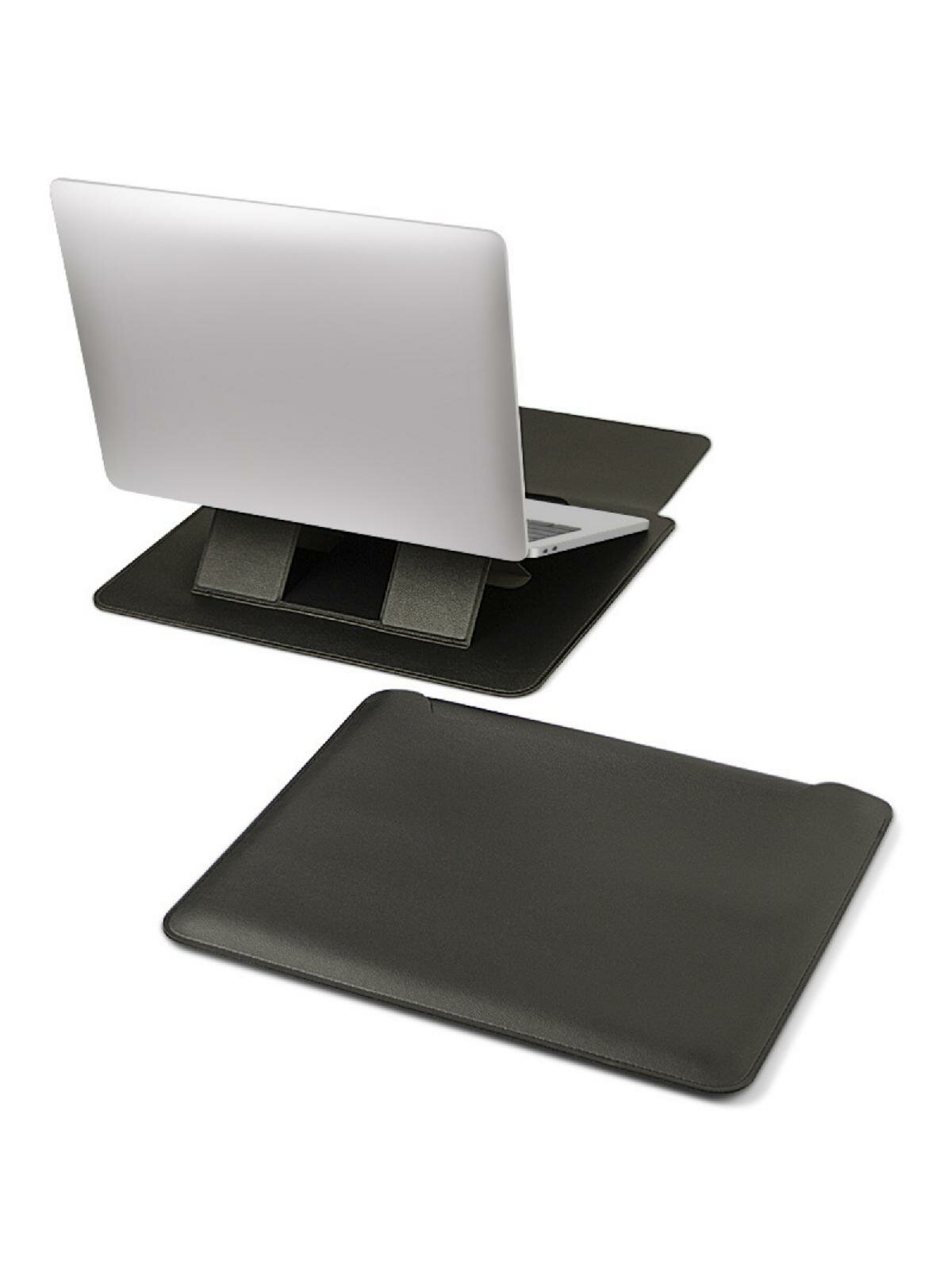 13/14inch Laptop Sleeve Case PU Leather Bag Stand for 13inch 14inch PC Laptop Tablets