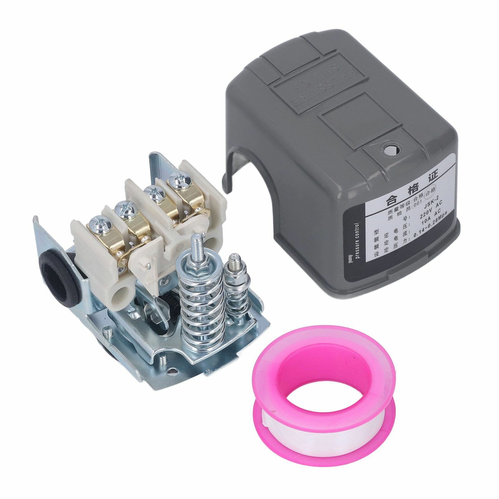 Регулируемый датчик давления скважинного насоса с внутренней резьбой 3/8 дюйма NPT, 220 В переменного тока, для регулирования давления воды в насосной системе