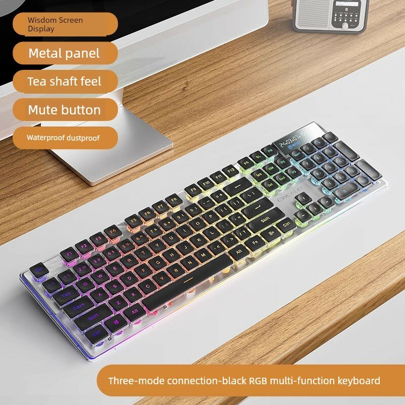Бесшумный набор клавиатуры и мыши Forerunner V3, зеленый механический компьютер для девочек, офисная проводная