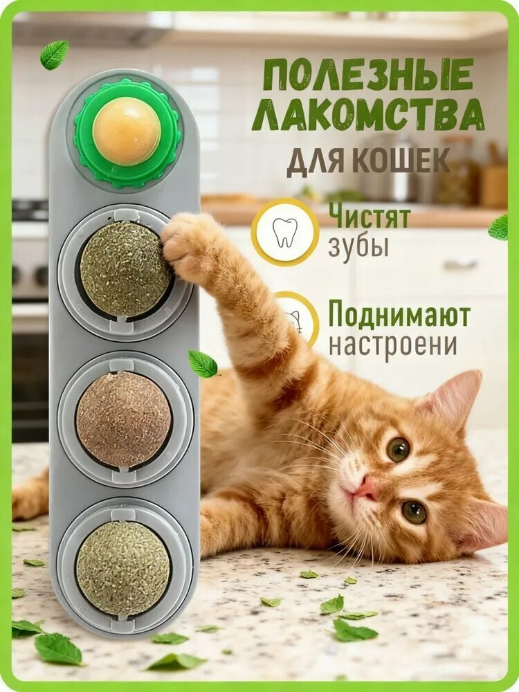 Игрушки для кошек, кошачья мята, леденец для кошек, шарик на стену