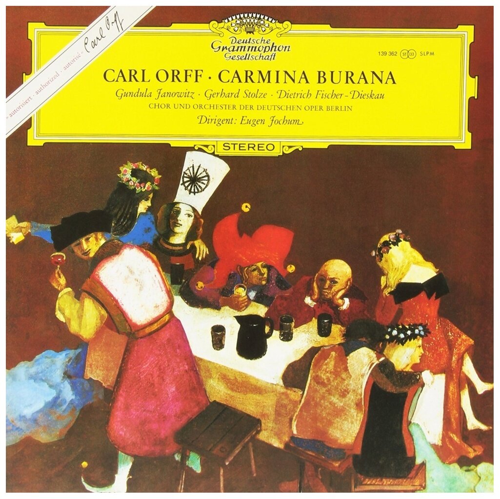 Виниловая пластинка ORFF: CARMINA BURANA (180gr.) EUGEN JOCHUM (1 LP)
