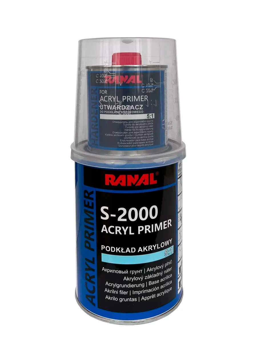 Грунт акриловый Ranal MS S-2000 (0,8+0,16л) черный