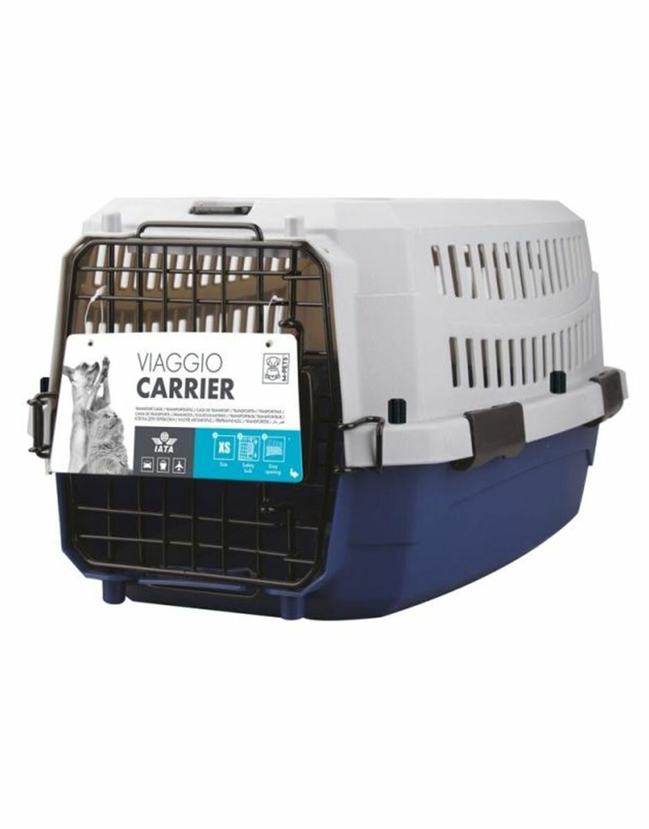 M-PETS Контейнер-переноска XS синий с серым 48,3x32x25,2см (<4,5кг)