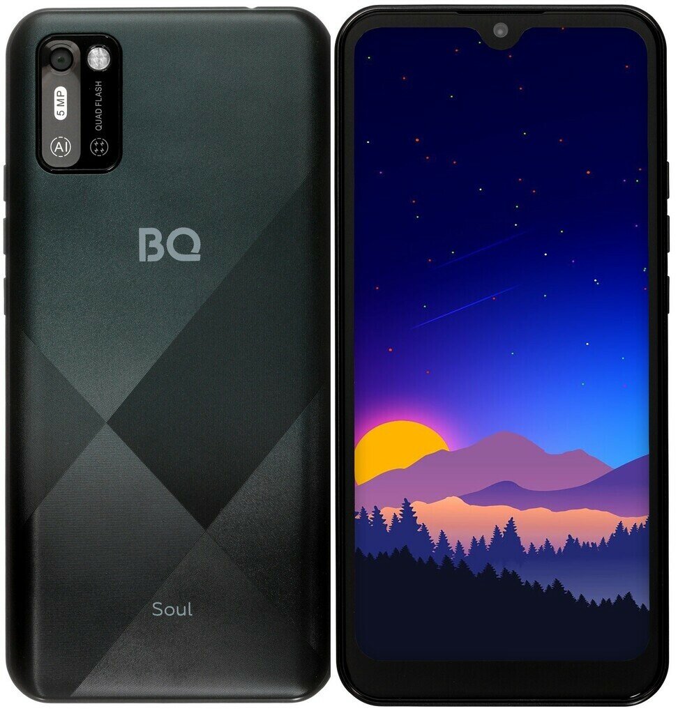 6.1" Смартфон BQ 6051G Soul 16 ГБ (6051G Soul) черный - 4 х 1,3 ГГц, 1 Гб, 2SIM, IPS, 1560x720, камера 5 Мп, 3G, GPS, 3000 мА*ч