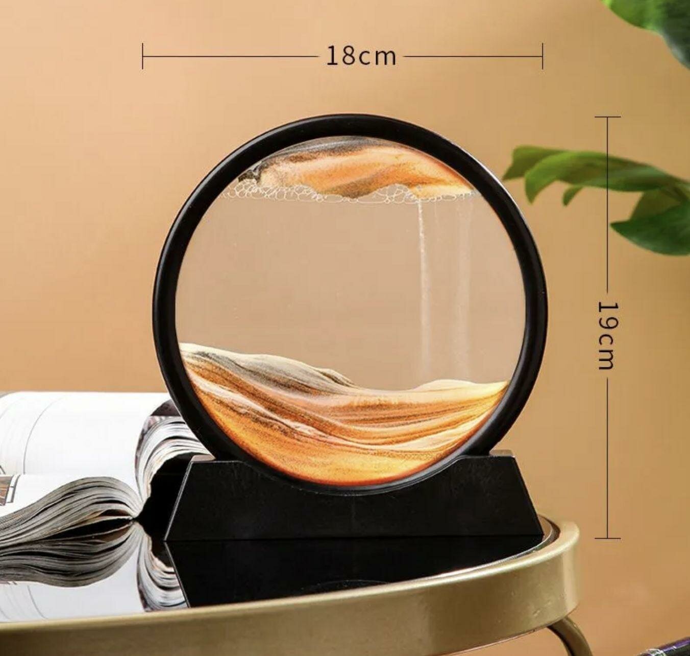 3D Песочные часы 3D Quicksand Painting Stress Relief Art Hourglass Ornament, цвет Желтый