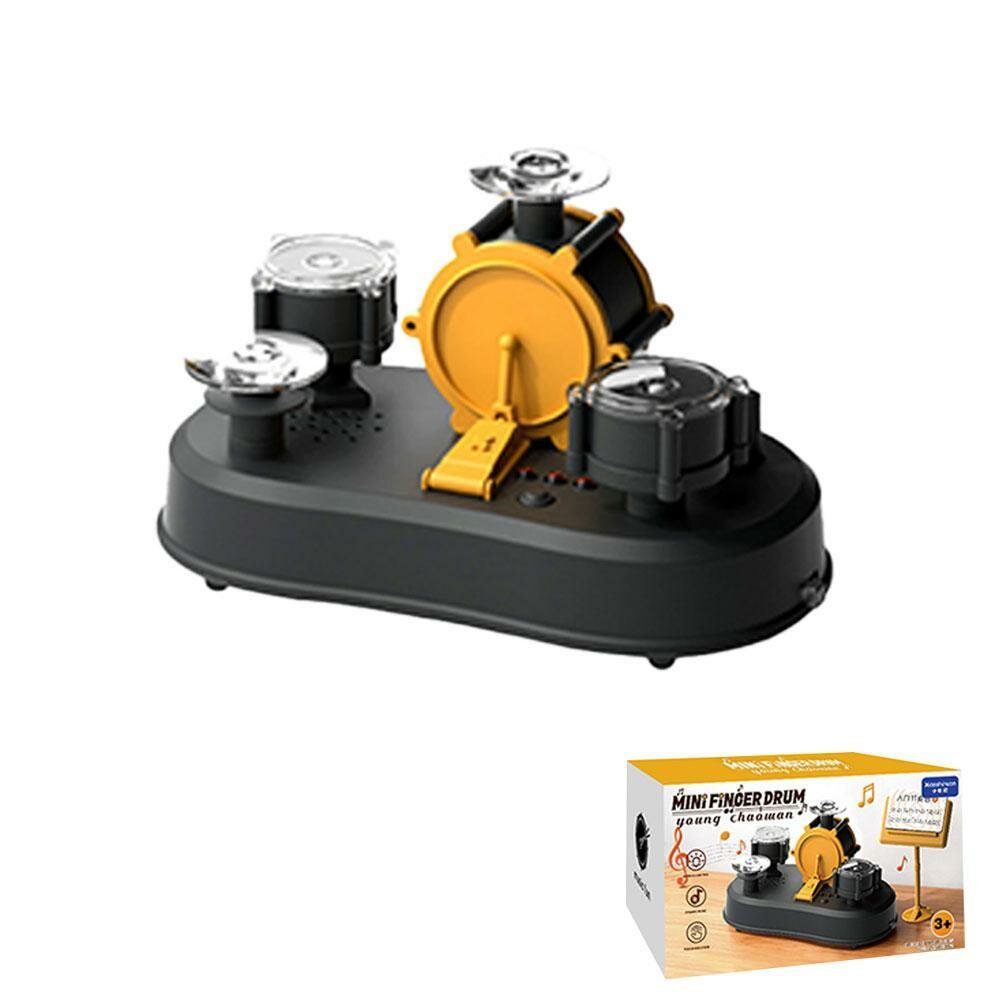Мини барабанная установка с пальцевым и сенсорным барабаном, ручной перкуссионный настольный инструмент для игры