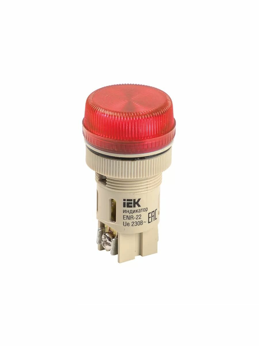 Лампа ENR-22 сигнальная красная с подсветкой неон 240В BLS40-ENR-K04 IEK