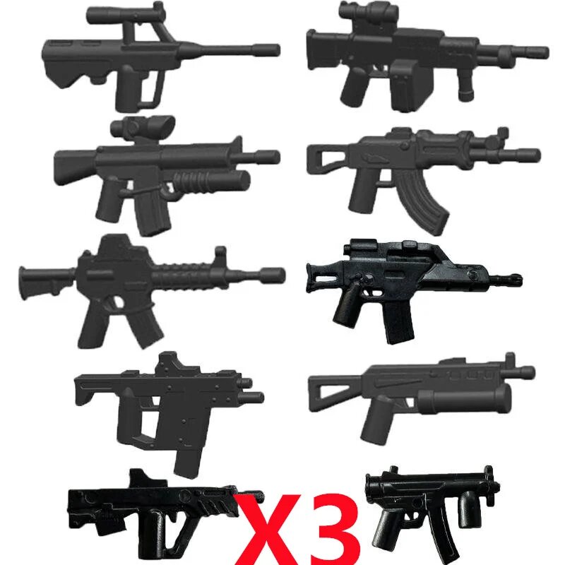 Черные военные фигурки солдат BRICKPANDA, PD270-3PCS