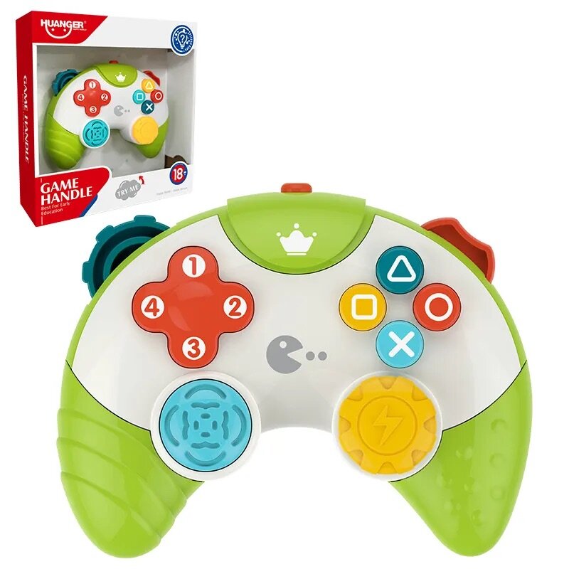 Музыкальная развивающая игрушка Huanger Джойстик HE0531, зеленый