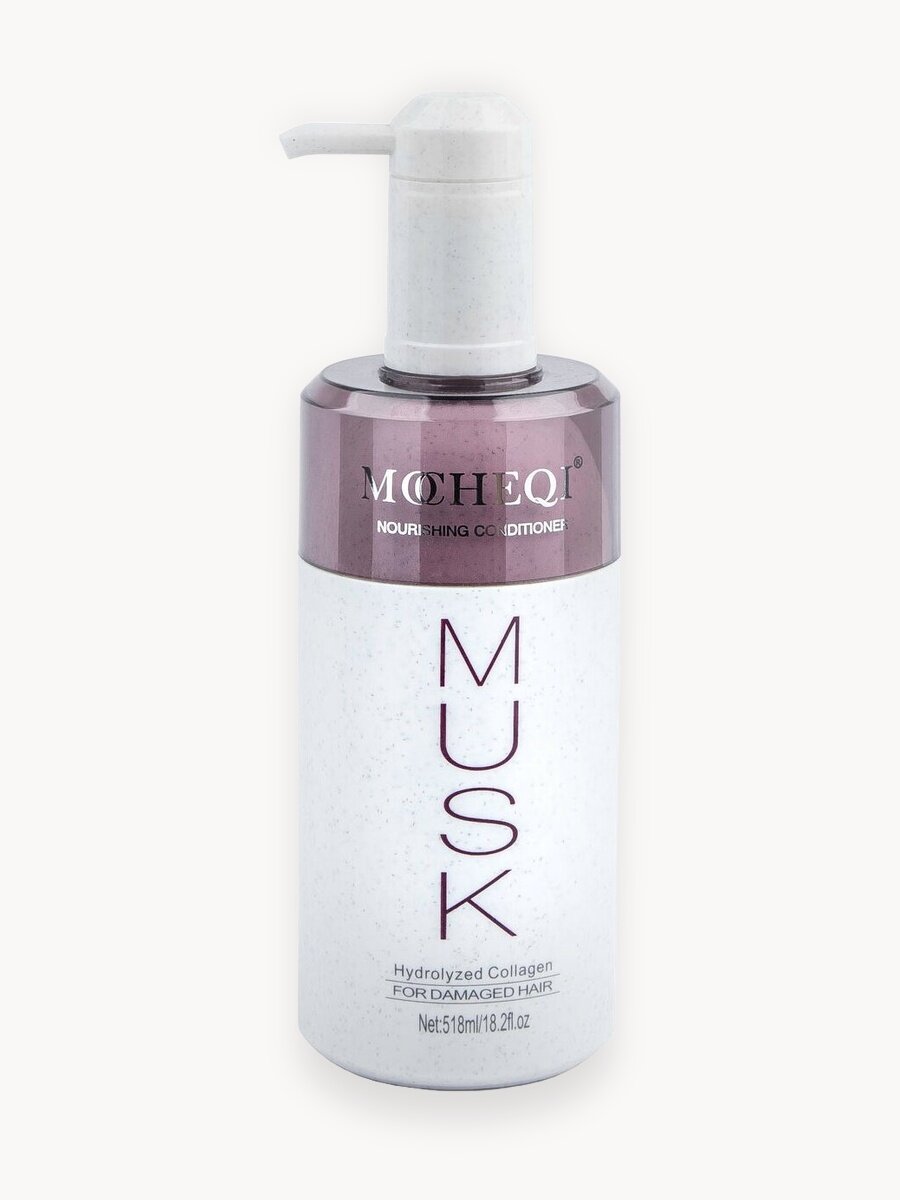 Питательный  кондиционер MOCHEQI MUSK c гидролизованным колагеном и ферментированным экстрактом зародышей  риса, 518 мл