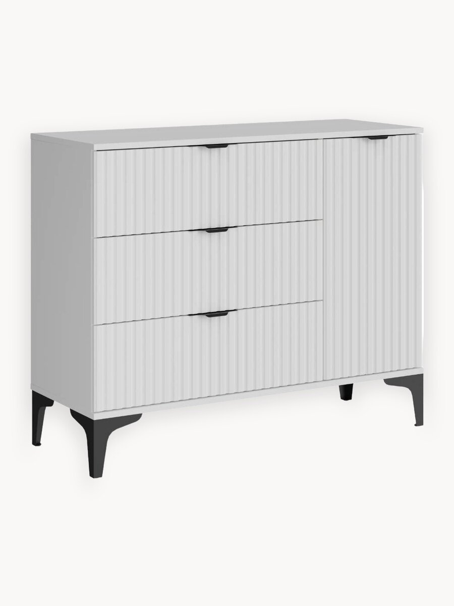 Комод Ridberg ANDRE 3Я/1Д (White/Black)