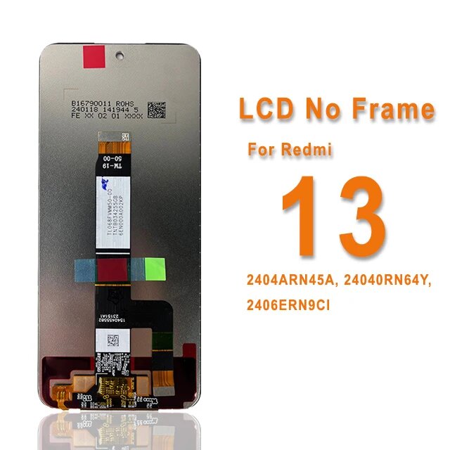 6,79-дюймовый ЖК-дисплей Для Xiaomi Redmi 13, Сенсорный Экран-дигитайзер, Совместимый С Моделями 2404ARN45A, 24040RN64Y