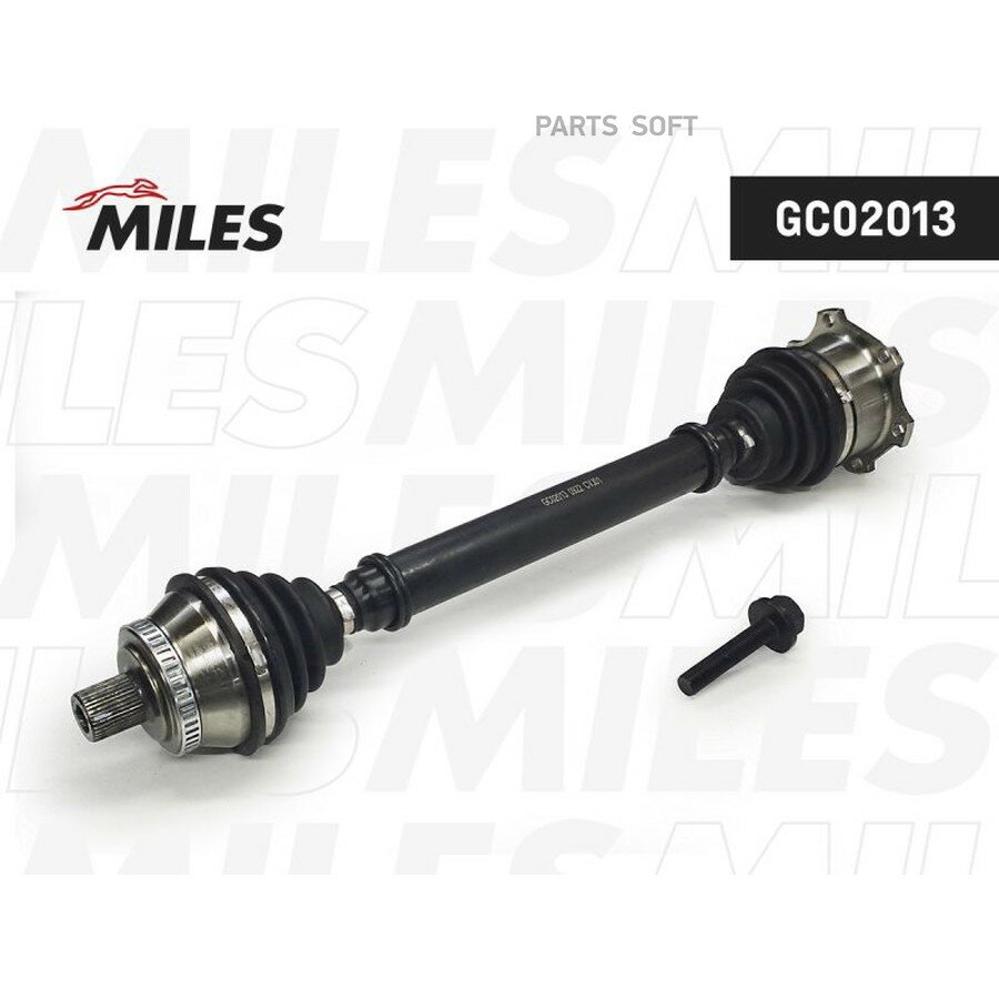 MILES GC02013 Привод в сборе передние правый ( пассажирский ) в сборе AUDI A4/VW PASSAT 1.9TD-2.8 97-00 +ABS) ()