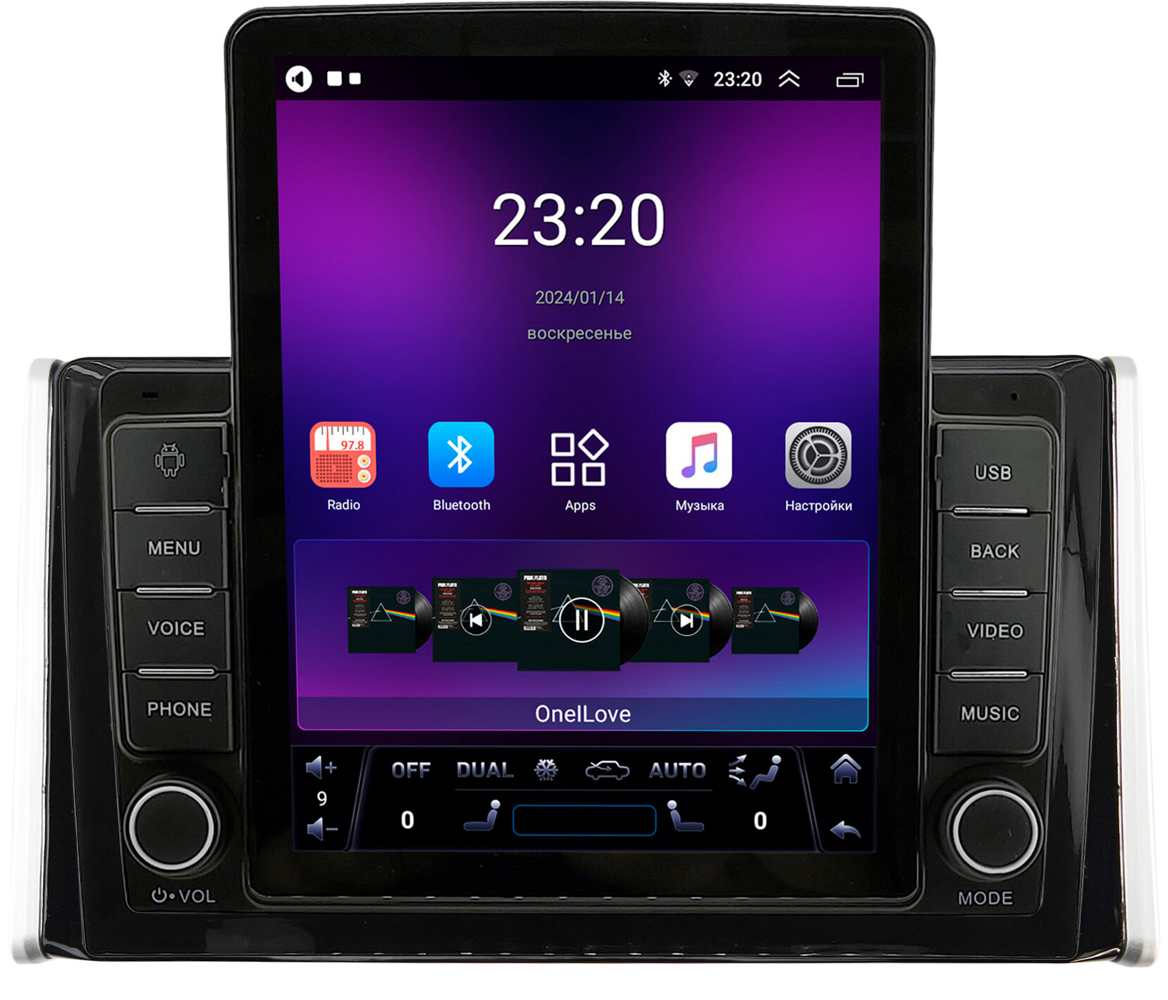 Штатная магнитола Toyota RAV4 5 (XA50) 2018-2026, Wildlander 2020-2025 (левый руль) Canbox GTR095-1097 Android 10 (QLed, 4/64, DSP, CarPlay)