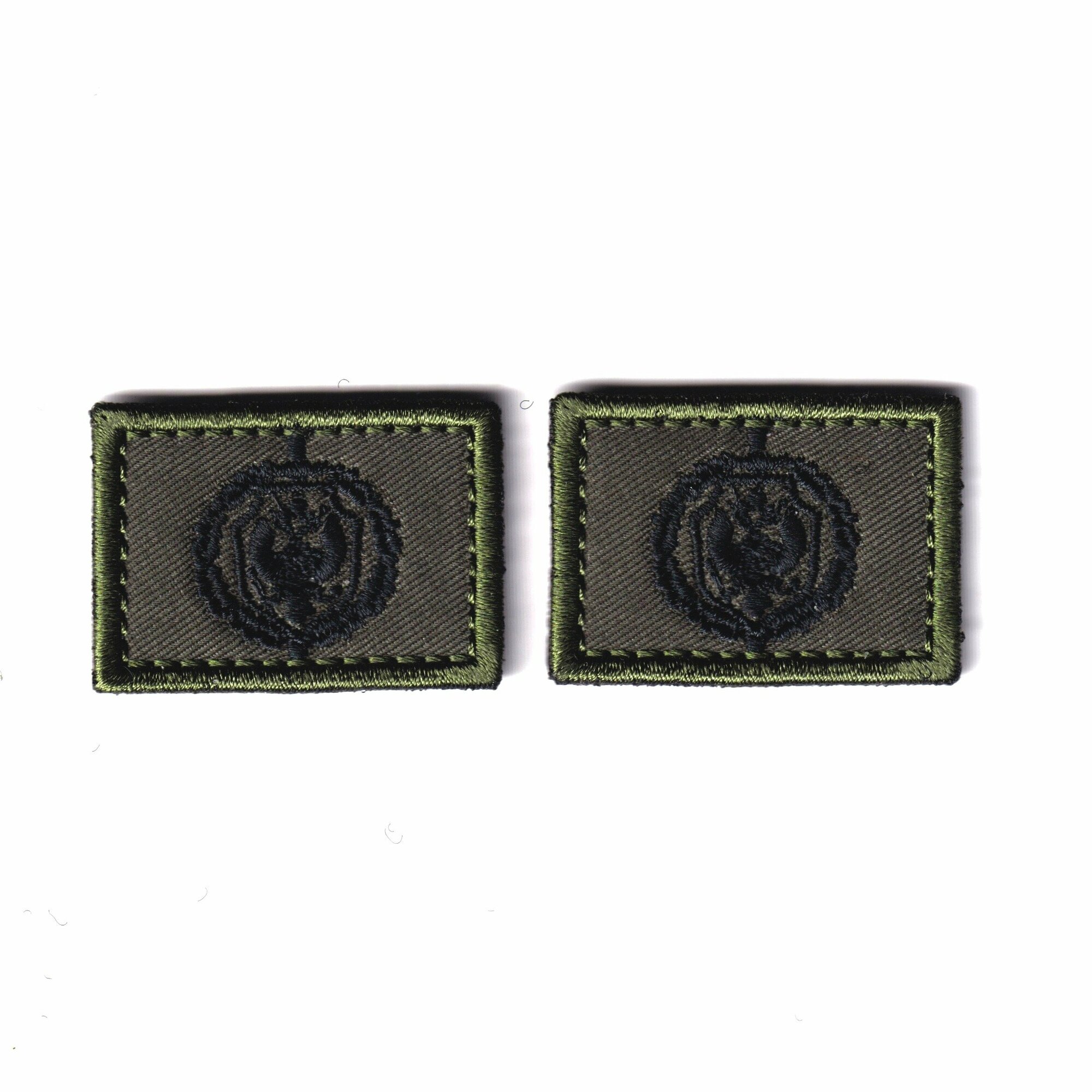Эмблемы ( Нашивка Знак ) Петличные ( Петлицы ) ФСБ Полевые Черные (Полевой оливковый / На липучке)