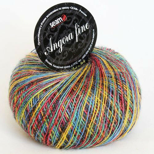 Пряжа Seam ANGORA FINE PRINT 9029 радуга принт (2 мотка)