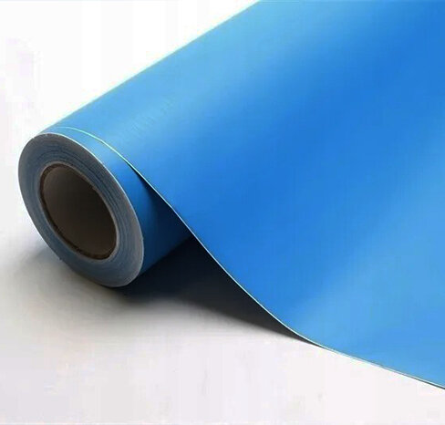Виниловая самоклеящаяся пленка, цвет Небесно-Голубой, Матовая, размер 25x100 см. Идеально подходит для плоттеров