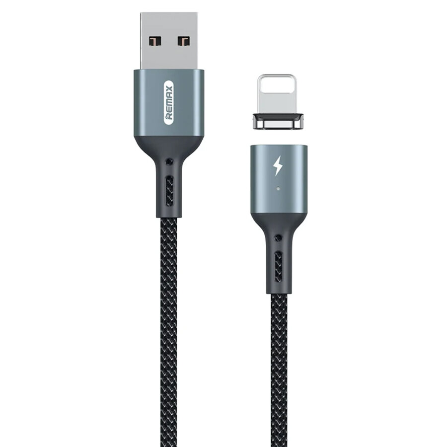 Кабель USB REMAX RC-156i Cigan USB - Lightning магнитный, 3A, 1 м, черный