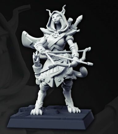 Табакси Охотник 40мм (Рейнджер, Воин, Варвар, Файтер) миниатюра для DnD (ДнД), Pathfinder и других Настольных игр( НРИ, Варгеймов или РПГ), фентези тематика