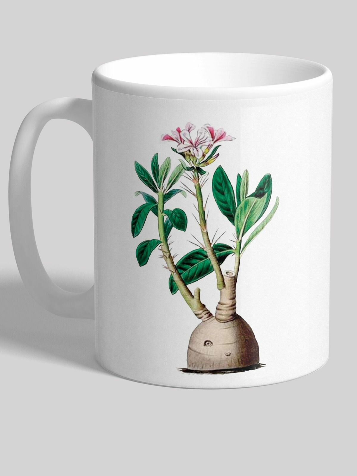 Кружка cooperative.moscow " Адениум цветок " (кружка с Адениумом , Адениум , кружка с цветком, кружка Адениум , с Адениумом , подарок с любовью, кружка с цветами, цветы, цветок) , 330 мл, 1 шт