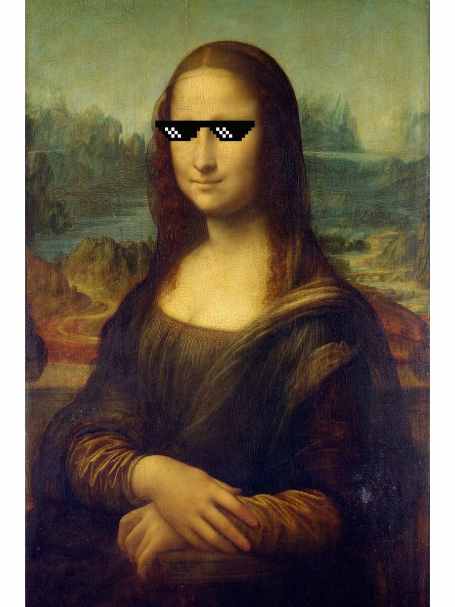 Постер "Funny Portraits. Мона Лиза"