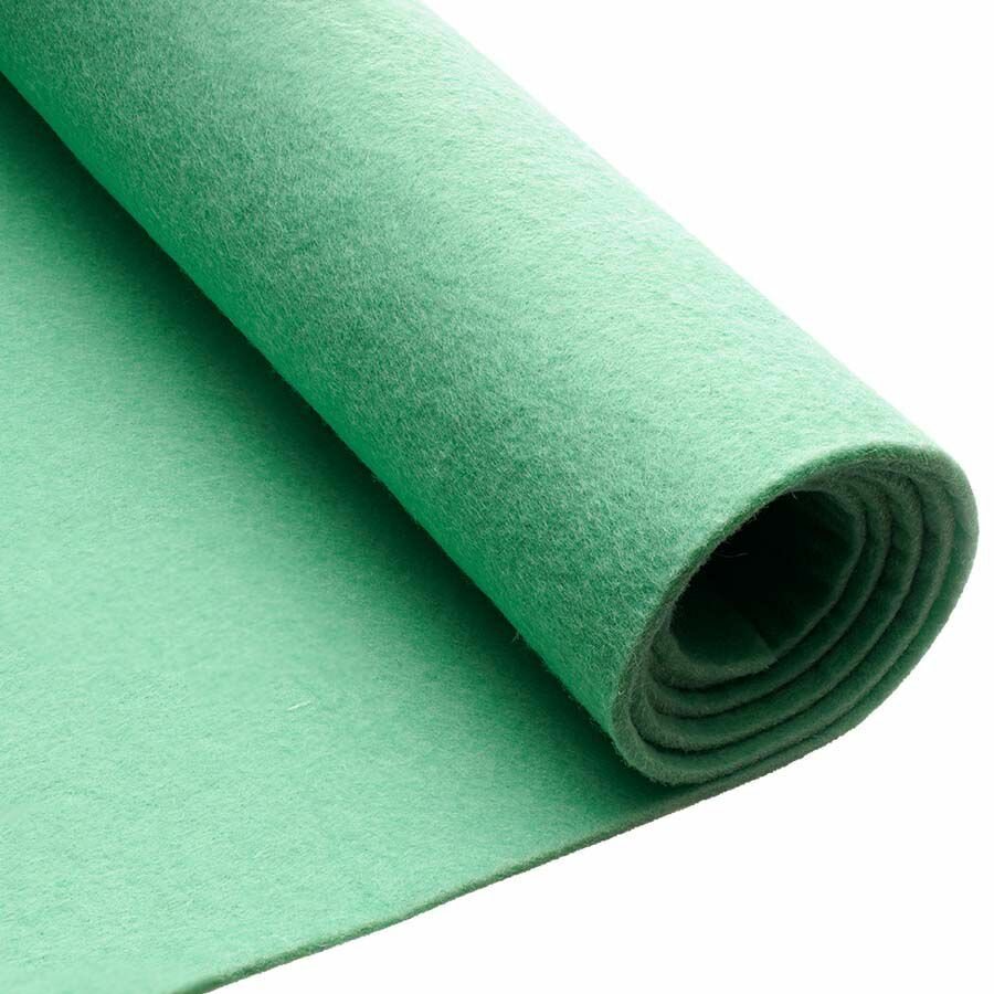 Фетр однотонный твердый 3 мм в рулоне 200 х 100 см, светло-бирюзовый С58, плотность 450 г/м2