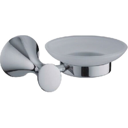 Мыльница L1602 LEDEME металл, хромированное стекло, с держателем, настенная