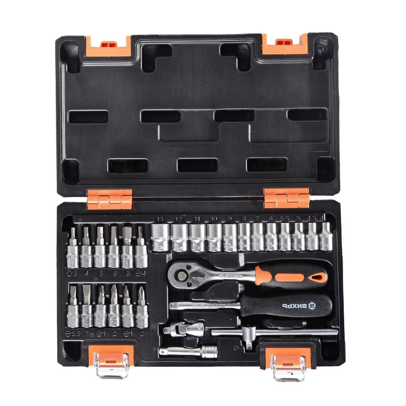 Набор инструмента Вихрь 1/4, CrV, пластик. кейс 29 предм (73/6/7/1) 1059729