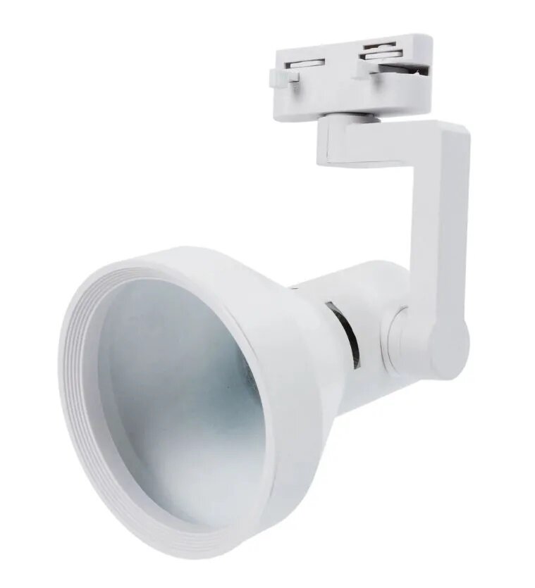 Трековый светильник конус прожектор Е3206PL-2SK патрон E27 корпус PAR30 / 14 см Белый
