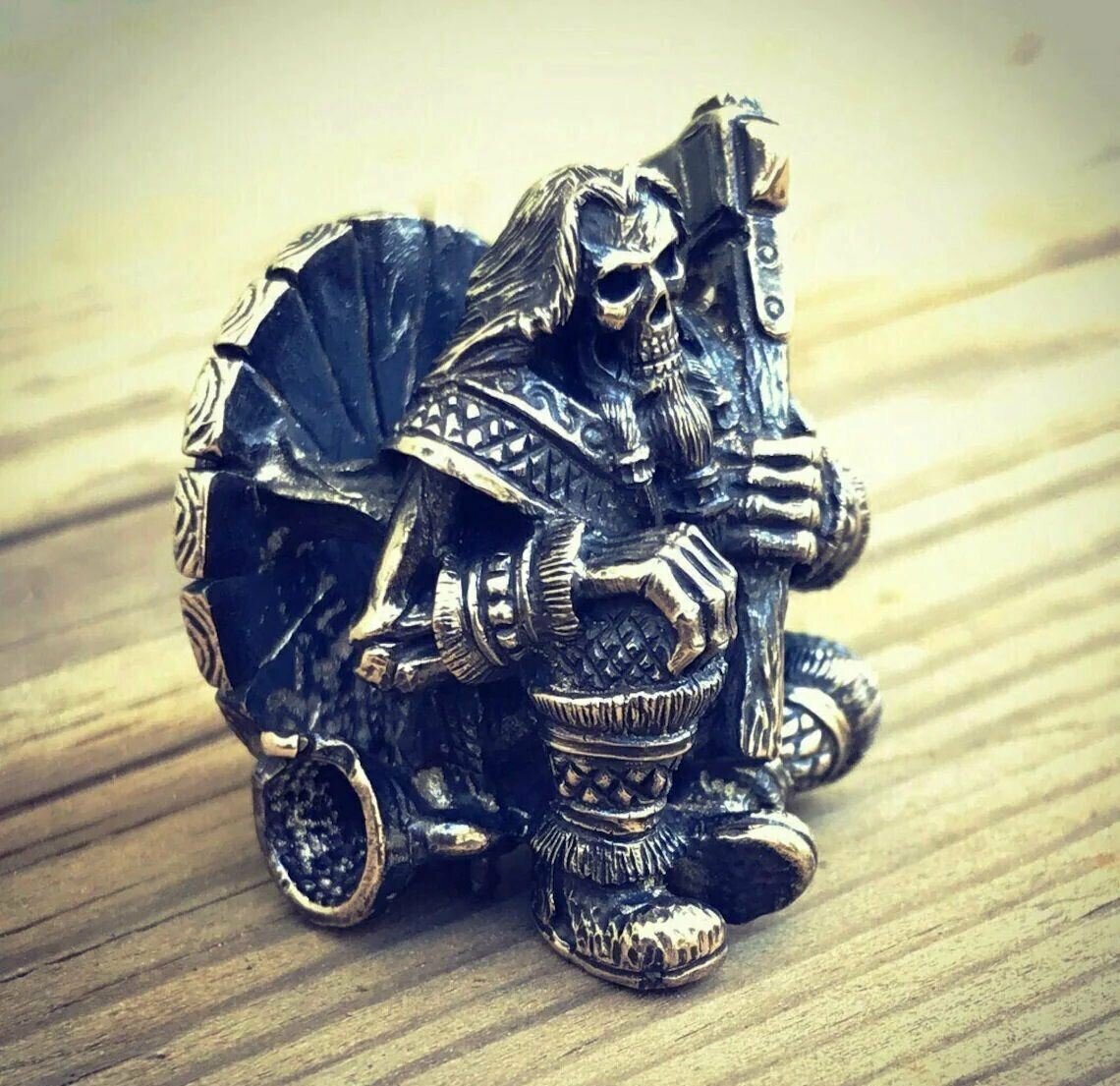 Викинг Берсерк Зомби - Норман Варяг - Зомби Скелетон - Череп Черепок - Рагнар Лодброк - Сериал Викинги - Бусина на Темляк - Темлячная Бусина - Брелок